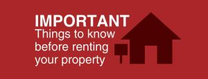 Important Things To Know Before Renting Your Property